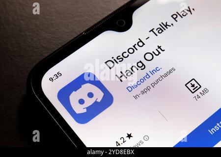 In this photo illustration, a Discord logo is seen displayed on a ...