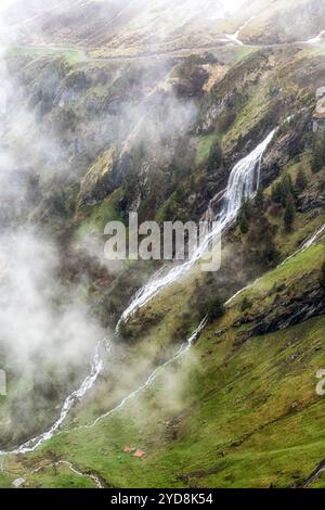 Bachlager waterfall in Grindelwald Stock Photo - Alamy