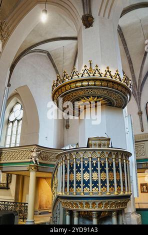 Pulpit; Protestant Church of St. Mary, Wittenberg Stock Photo - Alamy