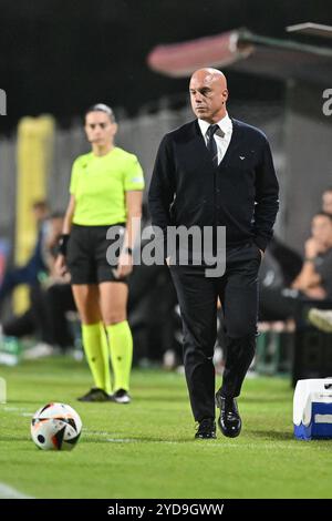 Italy head coach Andrea Soncin reacts during the Women's Euro 2025 ...