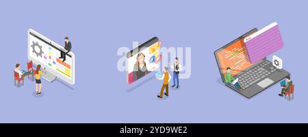 3D Conceptual Illustration of Agile Software Development Methodology ...