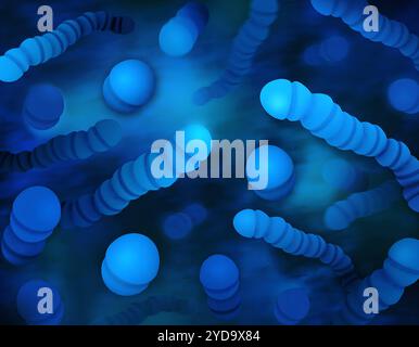 Creative rendition of Group A Streptococcus bacteria Stock Photo - Alamy