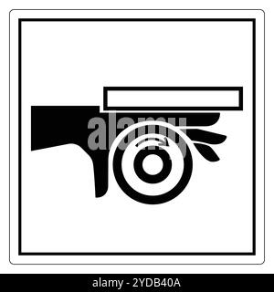 Hand Holding Circular Object for Visual Representation Stock Vector ...