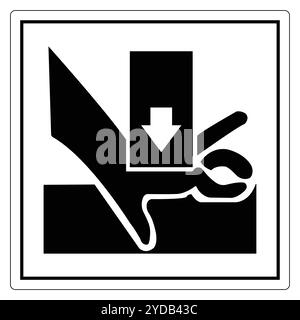 Hand Safety Instruction Sign with Directional Arrow Stock Vector Image ...