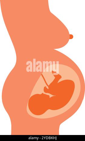 woman pregnancy silhouette icon vector illustration design Stock Vector ...