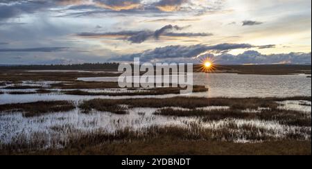 Sunset, lakes and moorland, Lapland, Finland, Europe Stock Photo - Alamy
