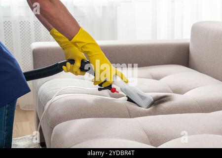 Dirty sofa chemical cleaning with professionally extraction method ...