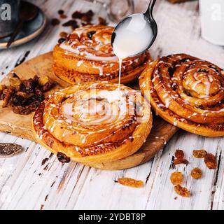 raisin bread, raisin breads Stock Photo - Alamy