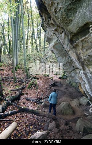Hiking in the Devil's Gorge near Ernzen Stock Photo - Alamy