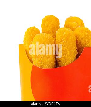 fried chicken nuggets in take out box isolated Stock Photo - Alamy