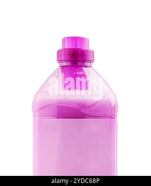 Fabric softener in plastic bottle cropped on white background Stock ...