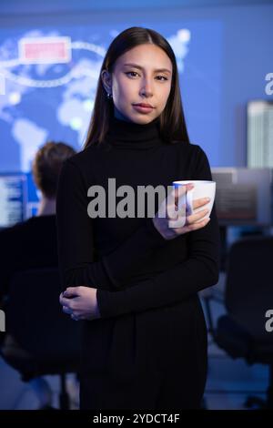 Female Cybersecurity Analyst or Manager in large Cyber Security ...