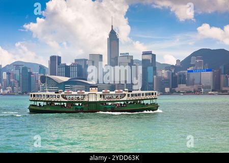 Famous ferry on Victoria harbor in Hong Kong Stock Photo - Alamy