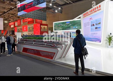 China Railway display stand at world public transport show Innotrans ...