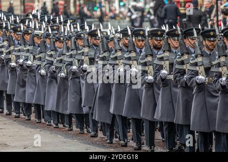 RAF Kings Colour Squadron, Birdcage Walk, London, UK Stock Photo - Alamy