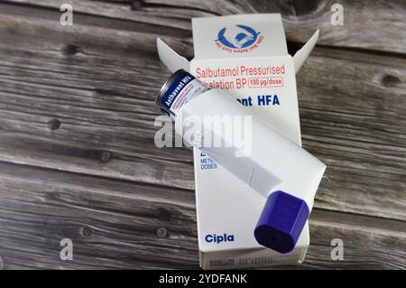 Cairo, Egypt, October 4 2024: Asthavent Inhaler 200 Dose Salbutamol ...