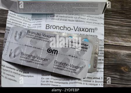 Cairo, Egypt, October 4 2024: Broncho-Vaxom Children capsules 3.5mg ...