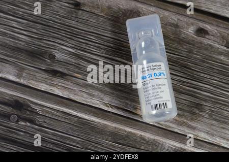 Cairo, Egypt, October 4 2024: 10ml NaCl sodium chloride injection ...