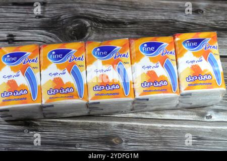 Cairo, Egypt, October 4 2024: Fine deal facial pocket tissues, by Fine ...