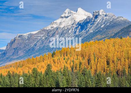 mount stimson and threesuns mountain in glacier national park near ...