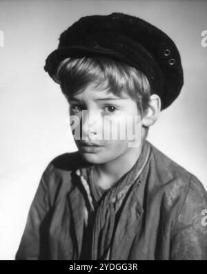 A Portrait of MARK LESTER in costume as Oliver Twist on the set of ...