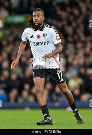 Alex Iwobi of Fulham during the Everton v Fulham Premier League match ...