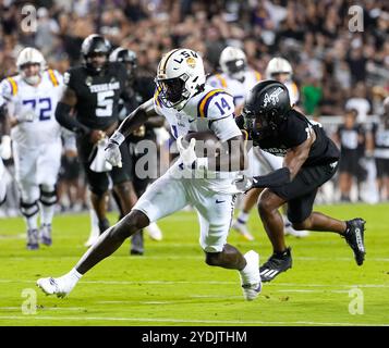 LSU tight end Trey'Dez Green (14) pulls in a touchdown reception ...