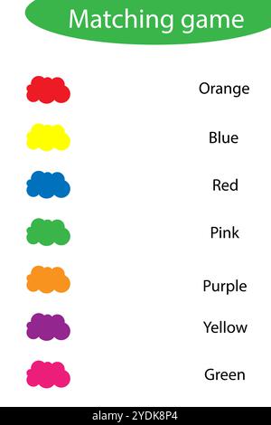 Cartoon Illustration of Basic Colors Educational Worksheet with Funny ...