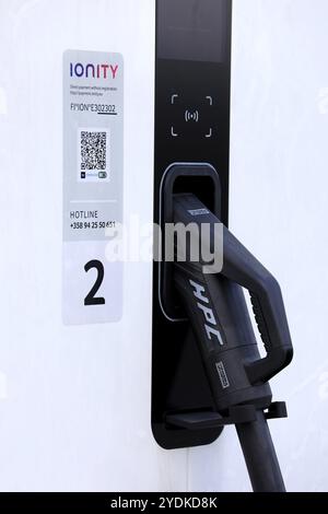 CCS, Combined Charging System plug or connector on IONITY high-power ...