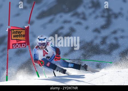 Sölden, Austria 20241027. Henrik Kristoffersen with his son Emil on his ...