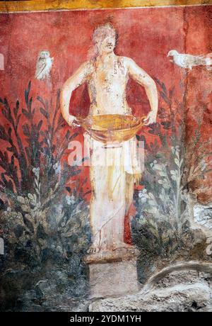Fresco decorating the viridarium (garden) south wall, House of the Ceii ...