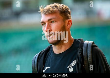 Jack Stacey of Norwich City arrives before the Sky Bet Championship ...