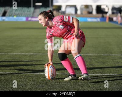 Hartpury, England, UK, 11 October 2025. Jake Garside of Worcester ...