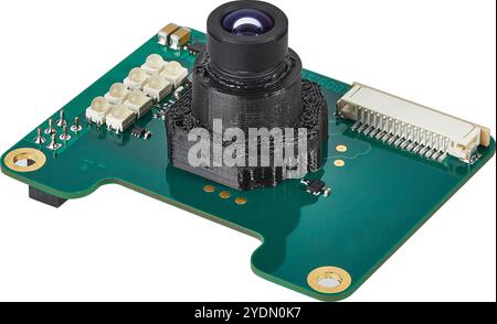 Miniaturised video camera on a green circuit board as a kit Stock Photo ...