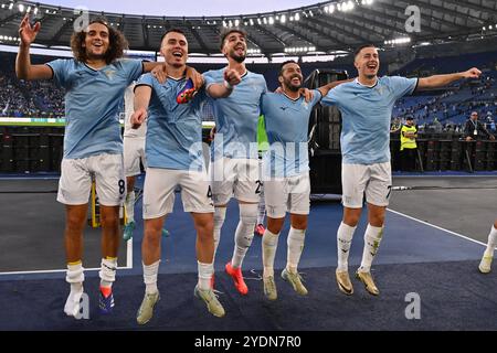 Matteo Guendouzi of S.S. Lazio is greeting the fans at the end of the ...