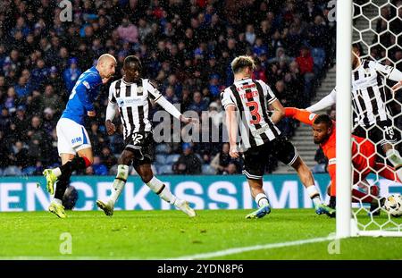 Rangers' Vaclav Cerny scores their side's first goal of the game during ...