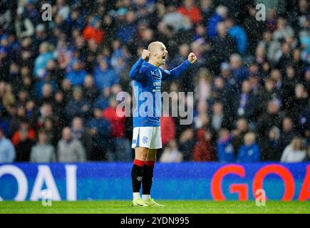 Rangers' Vaclav Cerny celebrates scoring their side's second goal of ...