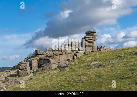 Great Staple Tor Dartmoor Nationalpark Devon Stock Photo - Alamy