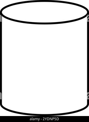 Simple cylinder icon. Shape. Editable vector Stock Vector Image & Art ...