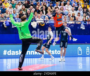 Patrick Groetzki (Rhein Neckar Loewen, #24) letztes Spiel. GER, Rhein ...