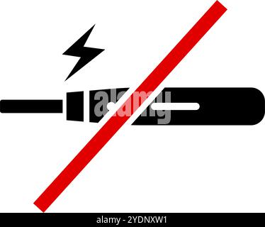 No smoking no vaping sign. Forbidden sign icon isolated on white ...