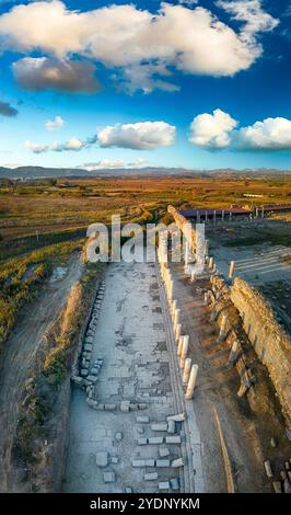 Aerial view of Magnesia Ancient City ruins on Maeander, an ancient ...