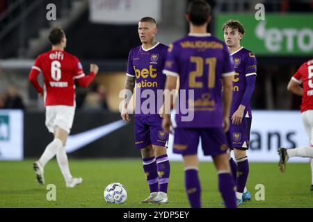 Go Ahead Eagles' Jakob Breum reacts during the Europa League opening ...