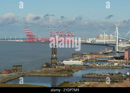 Liverpool container terminal freeport, located just north of Everton's ...