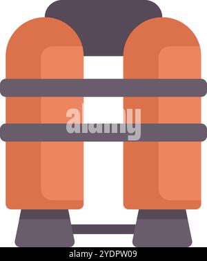 Vector illustration of twin scuba tanks for diving equipment on a clean ...