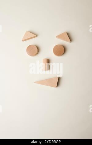 Faces made of wood blocks Stock Photo - Alamy