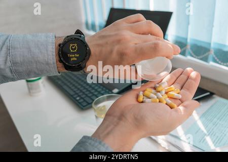 Businessman scanning smart watch on bar code reader Stock Photo - Alamy