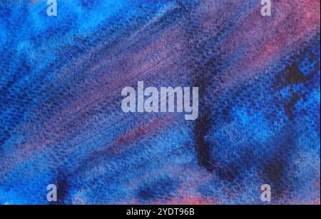 Watercolor pastel pink, blue background texture. Stains on paper Stock ...