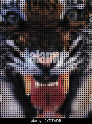 Tiger face pattern Stock Photo - Alamy