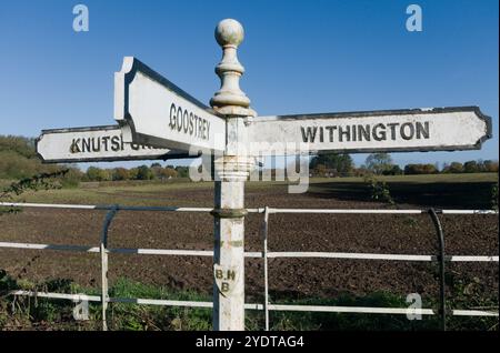 Old Cheshire finger-post road direction signs Stock Photo - Alamy
